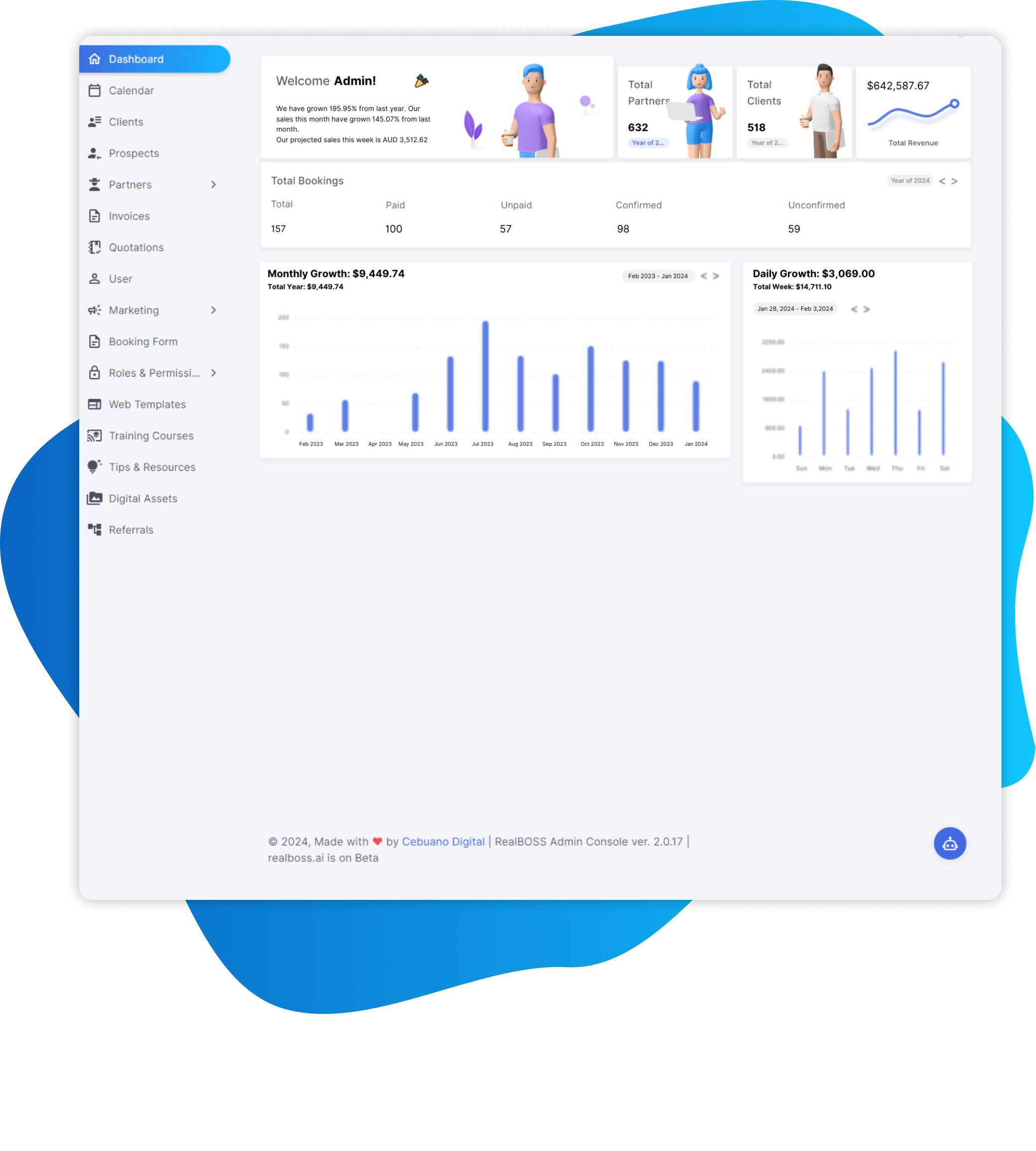 Realboss AI-Powered Business Software & Website Builder Solution.